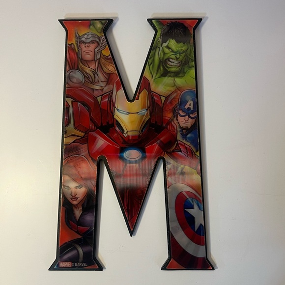 Wall Decor | Marvel Avengers Wall Letter M Superhero Design | Poshmark